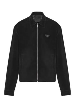 Prada Cotton Velvet Blouson Jacket - Black