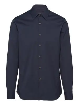 Prada Stretch Poplin Shirt - Navy
