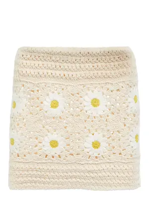 Alanui Daisy Crocheted Miniskirt - Multicoloured