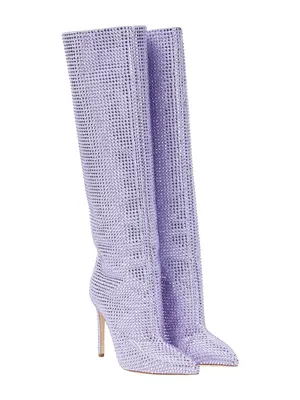 Paris Texas Holly Embellished Knee-high Boots - Purple