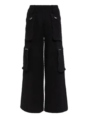 Amiri High-rise Wide-leg Cargo Pants - Black