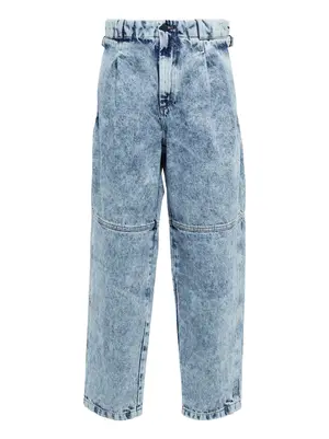 THE MANNEI Shobak Bleached Straight Jeans - Blue