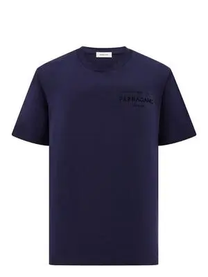 FERRAGAMO Logo T-shirt Blue