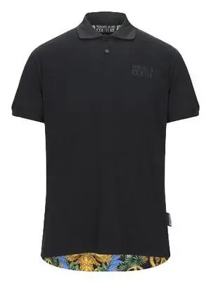 Versace Man Polo Shirt Black Size M Cotton Black