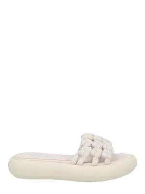 VIC MATIE Leather Slides - Off White
