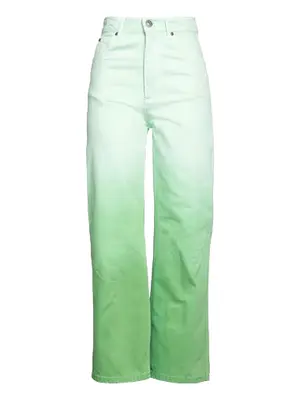 Sandro Light Cotton Wide Leg Jeans Green