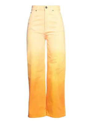 Sandro Light Cotton Wide Leg Jeans Orange