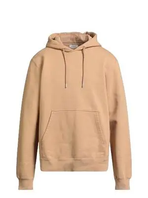 Sandro Cotton Blend Fleece Hoodie Beige