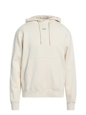 Sandro Cotton Blend Fleece Hoodie Cream