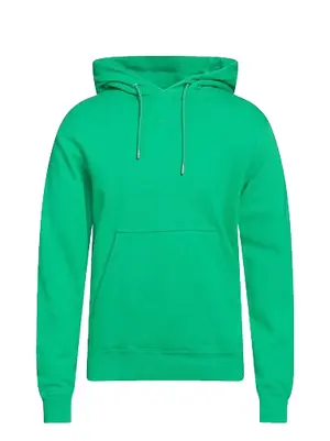 Sandro Cotton Blend Fleece Hoodie Green