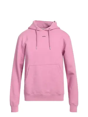 Sandro Cotton Blend Fleece Hoodie Pink