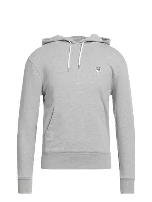 Maison Kitsuné Cotton Fleece Embroidered Hoodie - Grey