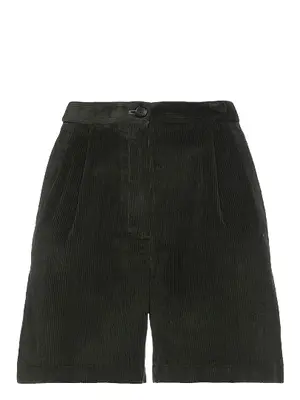 SEMICOUTURE SEMICOUTURE Corduroy High-Waisted Shorts Green