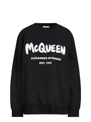 Alexander McQueen Sweatshirt In Cotton French Terry - Black