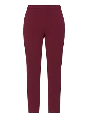Theory Crepe Tapered Pants Burgundy