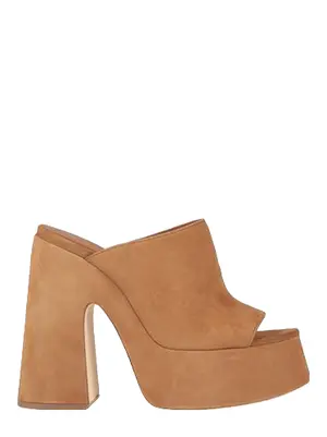 VIC MATIE VIC MATIĒ Leather Platform Sandals Beige