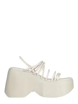 VIC MATIE Leather Sandals - White