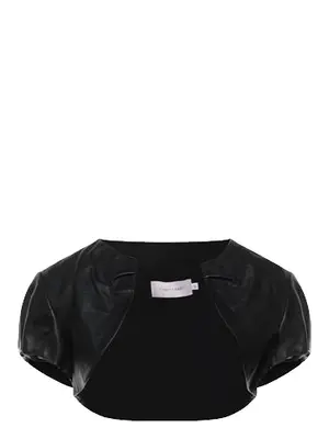 TWENTY EASY BY KAOS TWENTY EASY By KAOS Leather Shrug Black