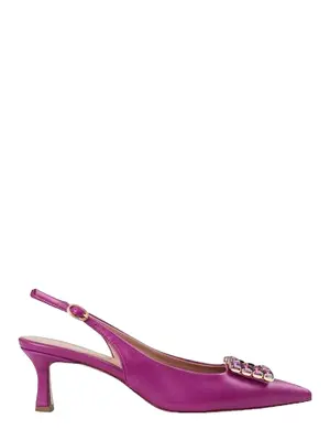 BIANCA DI BIANCA DI Blush Leather Slingback Pumps Purple