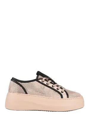VIC MATIE Leather Low-Top Sneakers Pink