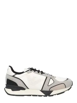 Emporio Armani EMPORIO ARMANI Leather And Textile Sneakers Grey