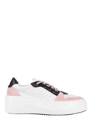 VIC MATIE Light Leather Low-Top Sneakers Light Pink