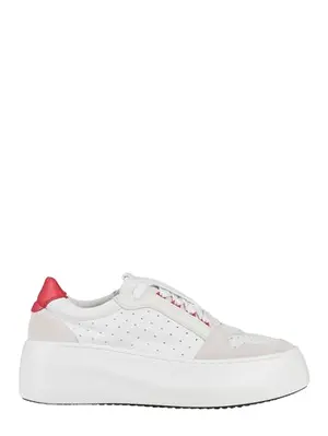 VIC MATIE Light Leather Low-Top Sneakers White