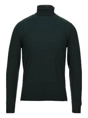 DRUMOHR Modern Turtleneck In Super 140s Wool Green