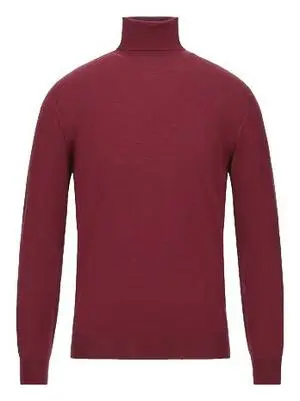 DRUMOHR Modern Turtleneck In Super 140s Wool - Red