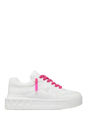 Valentino Garavani ONE STUD XL Nappa Leather Low-Top Sneaker Pink