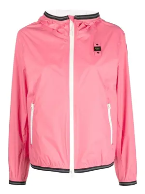 BLAUER. Logo-patch Bomber Jacket - Pink