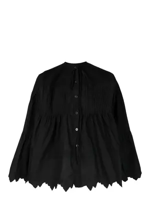 Natasha Zinko Front Tie Blouse - Black