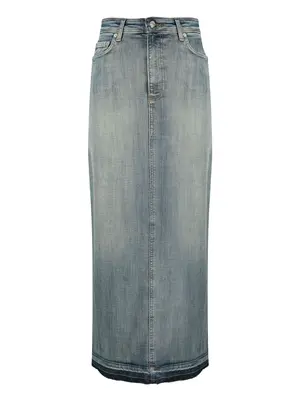 GANNI Denim Maxi Skirt - Blue