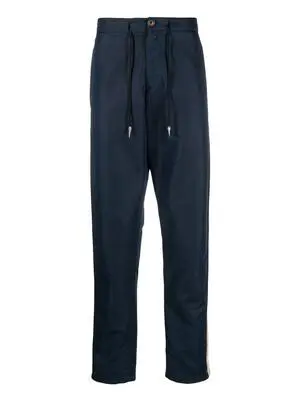 Roberto Cavalli Side Stripe Drawstring Track Pants - Blue
