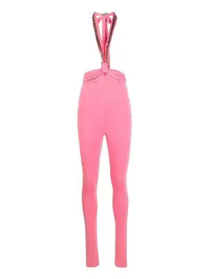 Attico Ruby Halterneck-strap Leggings - Pink