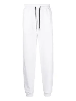 Roberto Cavalli Logo-print Cotton Track Pants - White