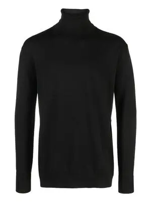 JIL SANDER High-neck Wool Jumper - Black