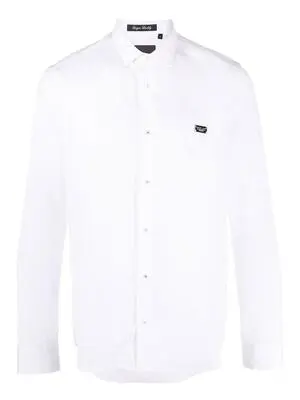 Philipp Plein Gothic Banner Long-sleeve Shirt - White