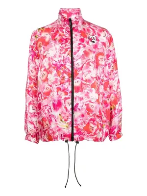 Natasha Zinko Floral-print Zip-up Jacket - Red