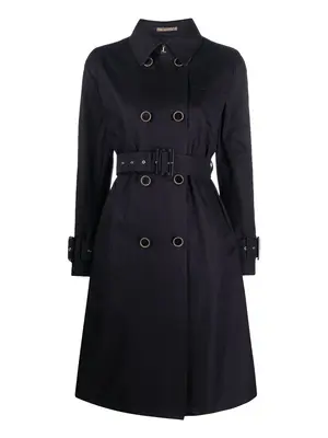 Herno Belted Double-breasted Trench Coat - Blue