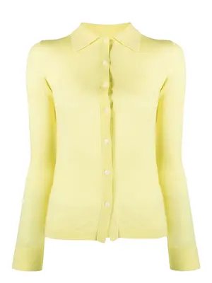 Nanushka Fine-knit Long-sleeve Shirt - Yellow