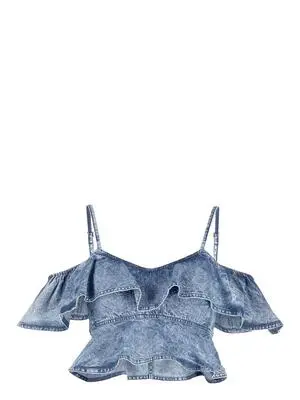 MARANT ETOILE Voloteo Ruffle Blouse - Blue