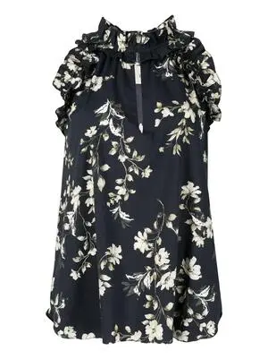 BAMBAH Josephine Floral-print Blouse - Black