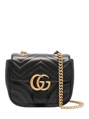Gucci Mini Gg Marmont Shoulder Bag - Black