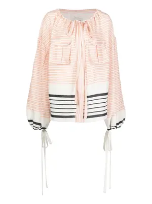 BAMBAH Aida Striped Blouse - Neutrals