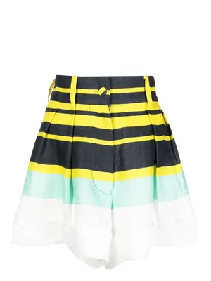 BAMBAH Striped High-waisted Shorts - Multicolour