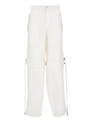 FERRAGAMO Elasticated-waist Cargo Pants - White