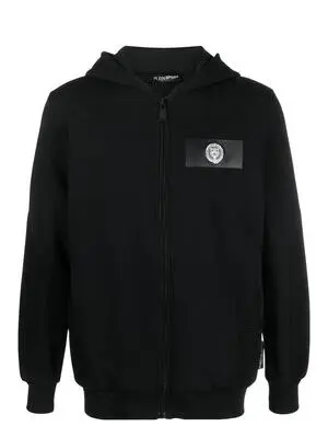PLEIN SPORT Logo-patch Zipped Jacket - Black