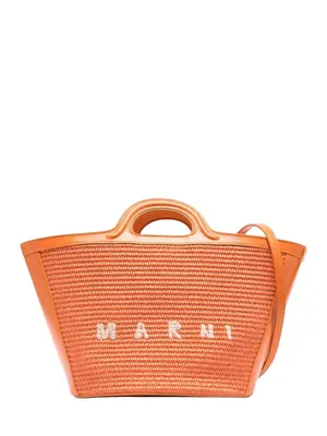 Marni Tropicalia Logo-embroidered Tote - Orange
