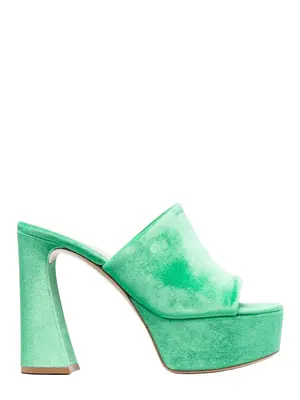 GIANVITO ROSSI 120mm Holly Platform Sandals - Green